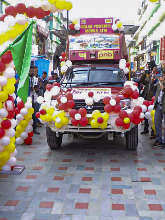 How does a solar-powered ATM work